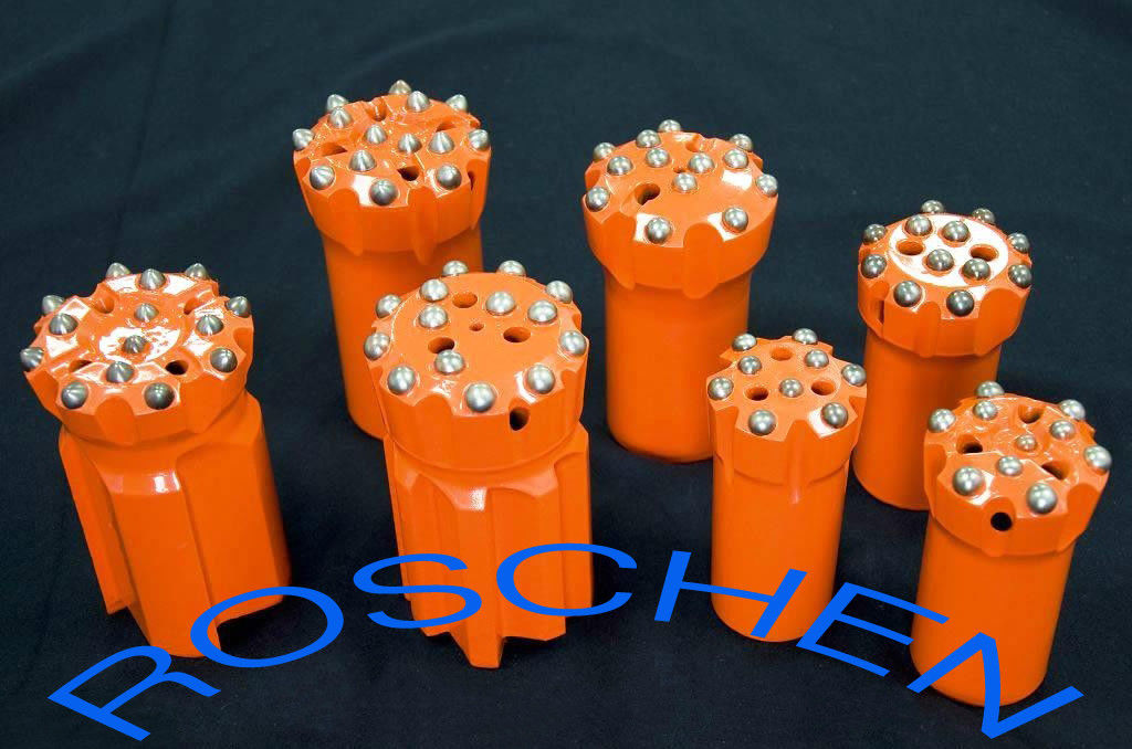 GT 60 Retract Ballistic Button Bits T45 89 mm For Top Hammer Drilling